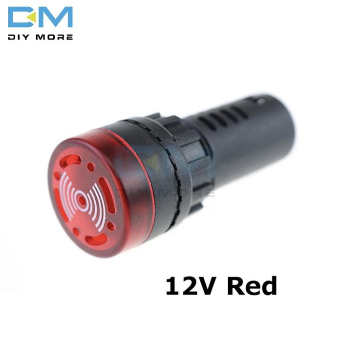 Jual AD16-22SM DC 12V LED Light Flash Alarm Buzzer LED Signal Indicator Red - Kota Surabaya ...