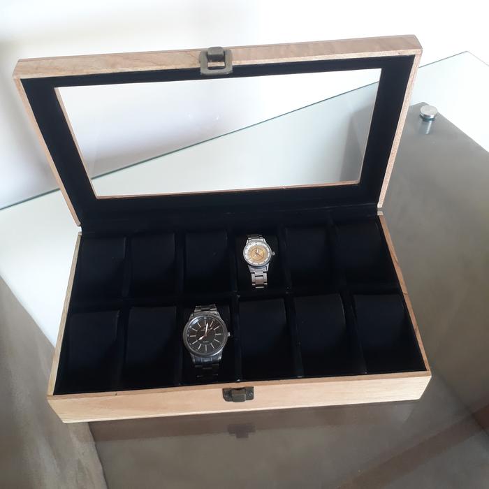 Jual Box Jam-Kotak Jam-Tempat Jam Tangan Isi 12 Dari Kayu - Kab. Bantul ...