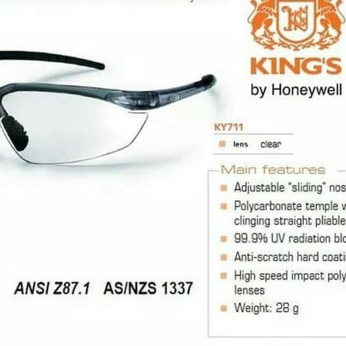 Jual Kacamata Safety King Kings KY711/ Safety Glasses King's KY 711 ...