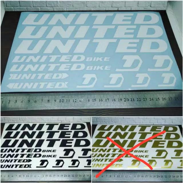 Jual cutting stiker sepeda United bike sepeda gunung BMX sport olahraga ...