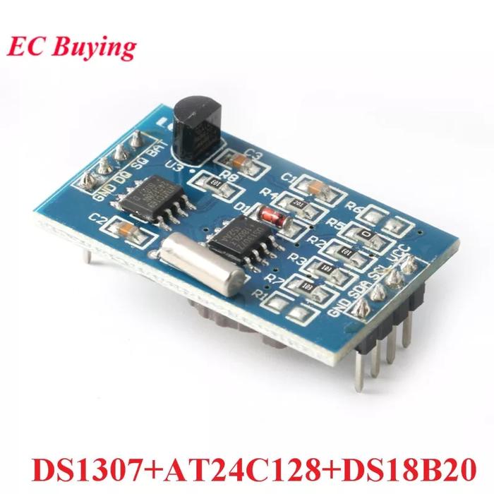 Jual DS1307 AT24C128 DS18B20 EEPROM Storage Digital Sensor Module 3 in 1 - Jakarta Barat ...