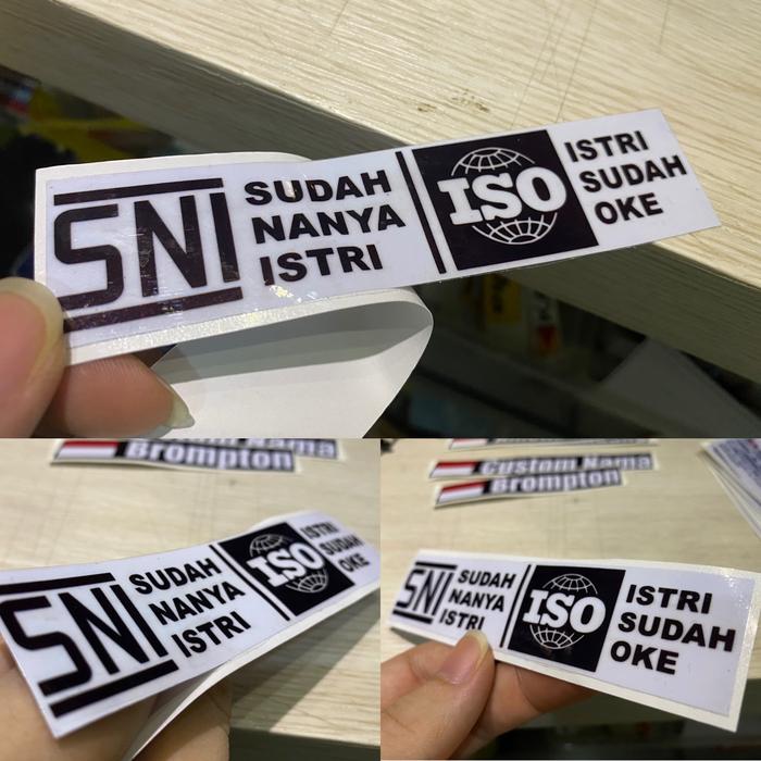 Jual Stiker sepeda SNI ISO print laminating - Kab. Tangerang - jdm ...