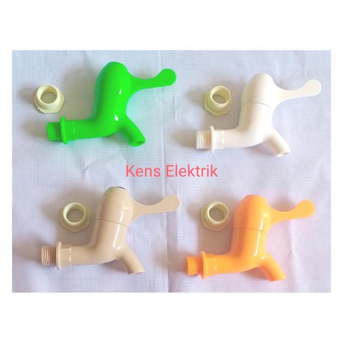 Jual Kran air pvc plastik 1/2 - 3/4 inch keran air tembok engkel ...