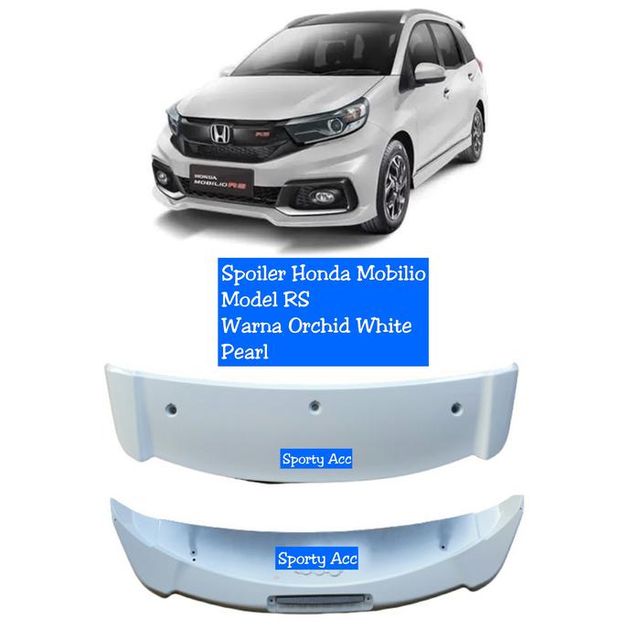 Jual Spoiler Honda Mobilio Warna Putih Orchid Model RS With Lampu Rem ...