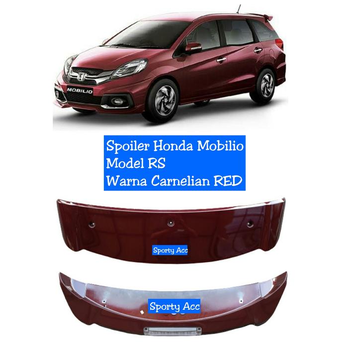 Jual Spoiler Honda Mobilio Warna Merah Carnelian Model RS With Lampu ...