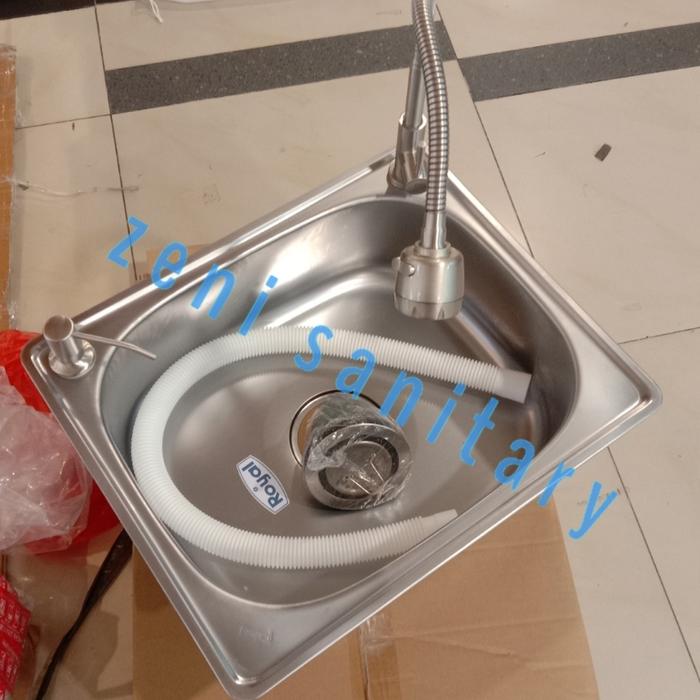 Jual Sink Royal SB 42 kotak Stainless paket komplit sett - Jakarta ...