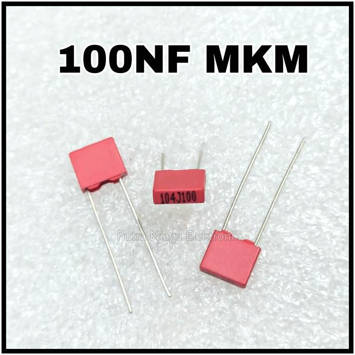 Jual Kapasitor 100NF MKM Red 104 J 100V Capacitor 100N 0,1uF Non Polar - Kota Bandung - Putra ...