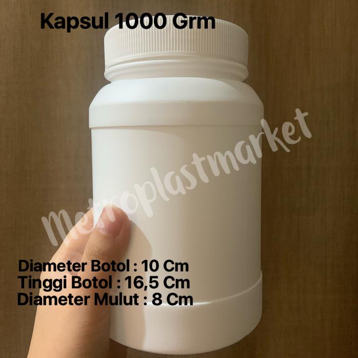 Jual Botol kapsul 1000 gram botol lem 1000 ml botol kapsul 1 kg ...
