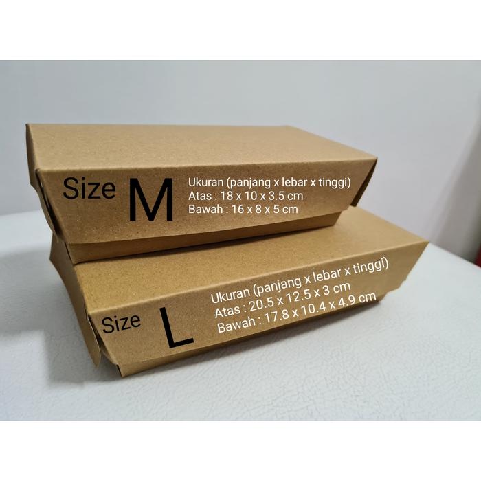 Jual Paper Lunch Box Size M - Kotak Makanan Kertas Ukuran M - Kota ...