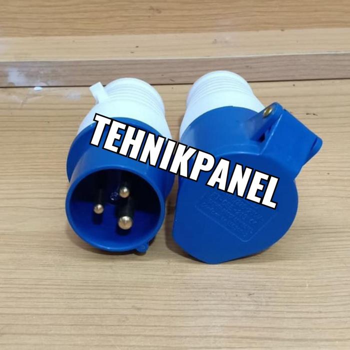 Jual Industrial Plug + Mobile Socket 16 Ampere 3 Pin/Mobile 16A 3P Set ...