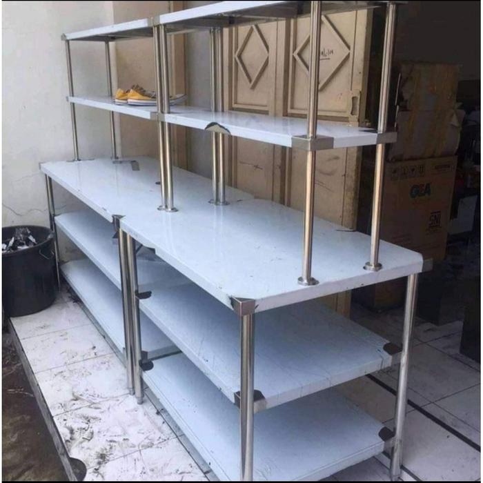 Jual Serving table 3 susun dan 2 ambalan atas stainless - Jakarta Utara ...
