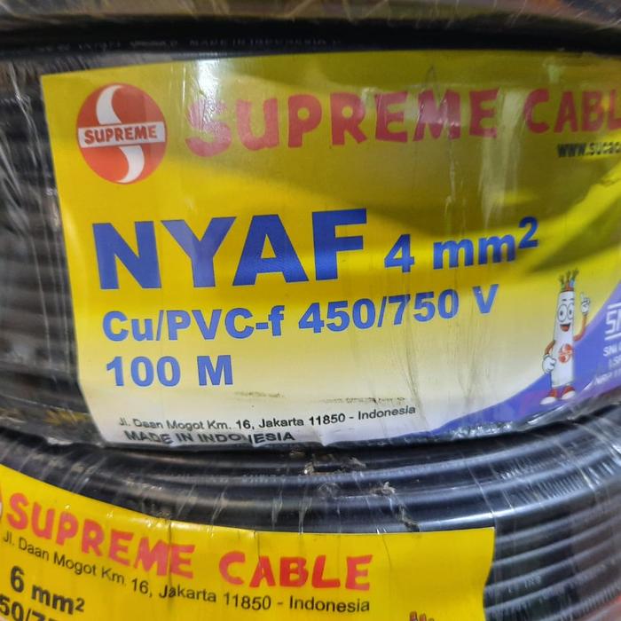 Jual Kabel NYAF 4mm Supreme Serabut 100m/roll - Jakarta Pusat - Kim Electricc | Tokopedia