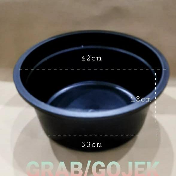 Jual Baskom Plastik Besar Diameter 42cm | Ember Plastik | BAK 20 Hitam ...