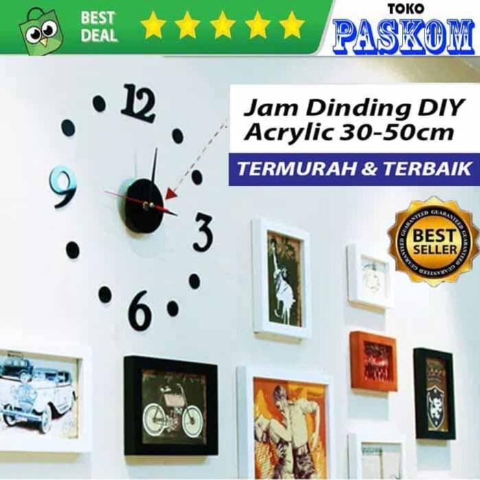 Jual Jam Dinding Besar DIY Giant Wall Clock Diameter 30-50cm - Angka ...