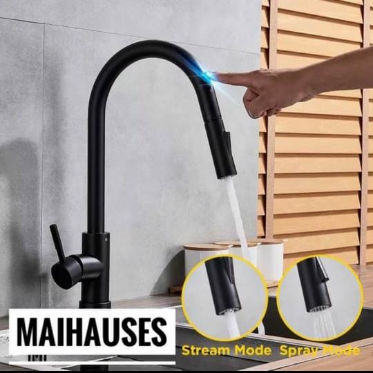 Jual Kran sensor hitam / kran cuci piring tarik hitam / kran otomatis ...