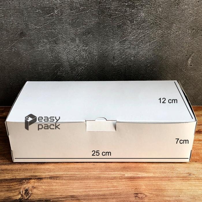 Jual box donut/roti/souvenir 25x12x7 cm duplek putih tebal - Kota ...