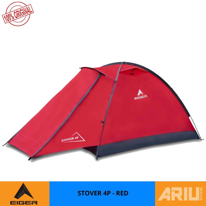 Jual TENDA CAMPING EIGER STOVER 4P ORIGINAL TENT - RED - Kota Tangerang ...