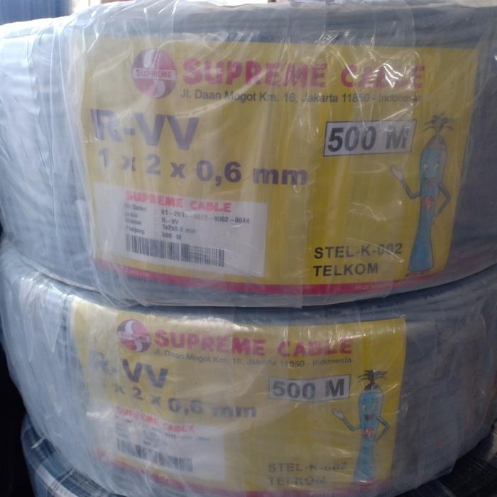 Jual KABEL TELEPON 1 PAIR ISI 2 SUPREME 1x2x0,6 @500 mtr - Jakarta ...