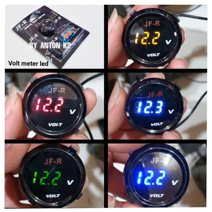 Jual VOLT METER DIGITAL MODEL KOSO BULAT SLIM VOLTMETER VARIASI MOTOR ...