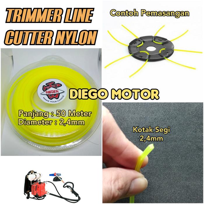 Jual Trimmer Line Tali Senar Babat mesin potong rumput tipe BG328 338 ...