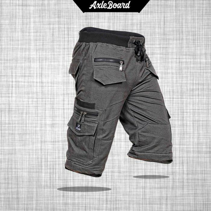 Jual SHORT CARGO JOGGER PANTS - celana pendek cargo abu -celana pria ...