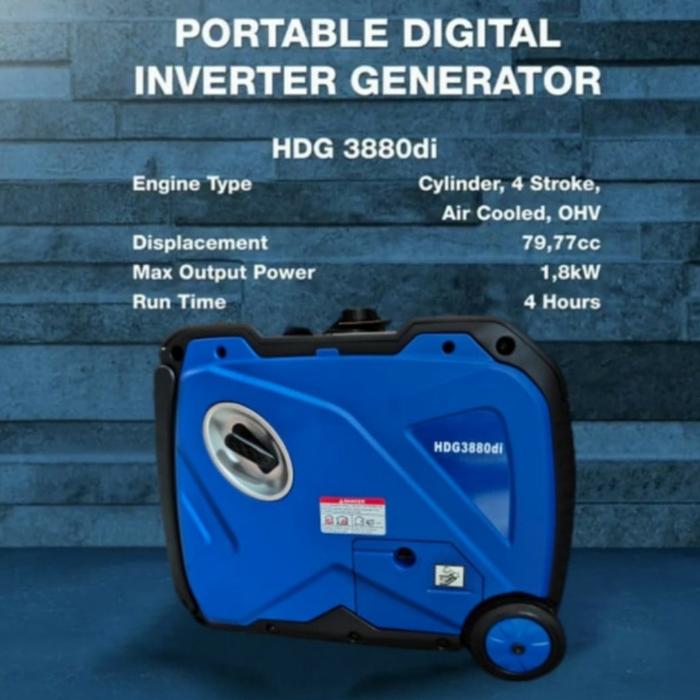 Jual Genset Generator Inverter HYUNDAI HDG 3880 dl new elektrik stater ...