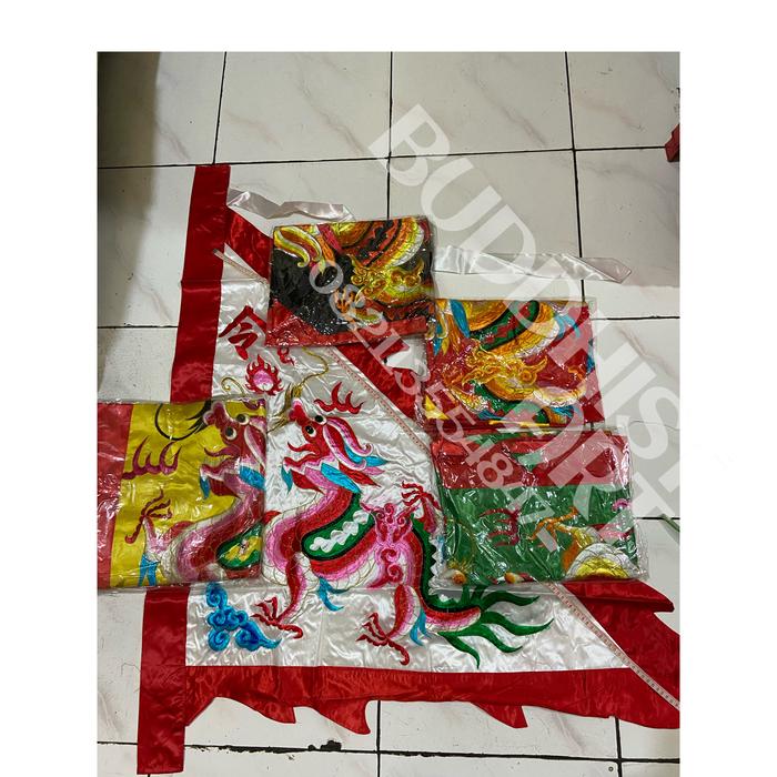 Jual Bendera naga 5 warna bordir bendera pancawarna bendera 5 penjuru ...