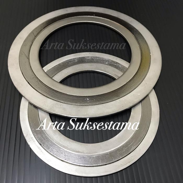 Jual Spiral Wound Gasket SWG 6" Inch ANSI #150 Inner Outter Stainless ...