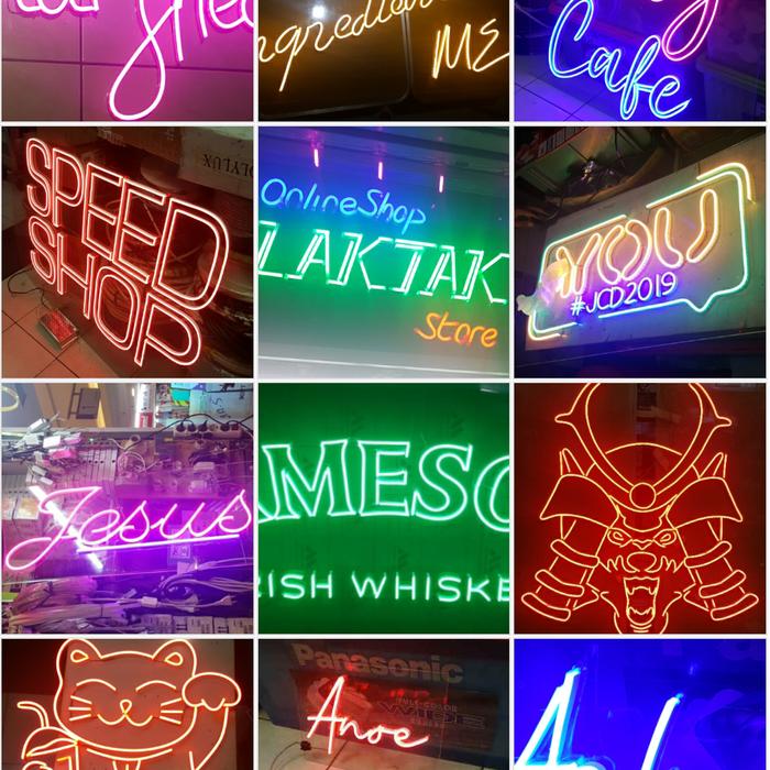 Jual Lampu Neon Flex Signage Neonflex Huruf Papan Nama Sesuai Pesanan ...