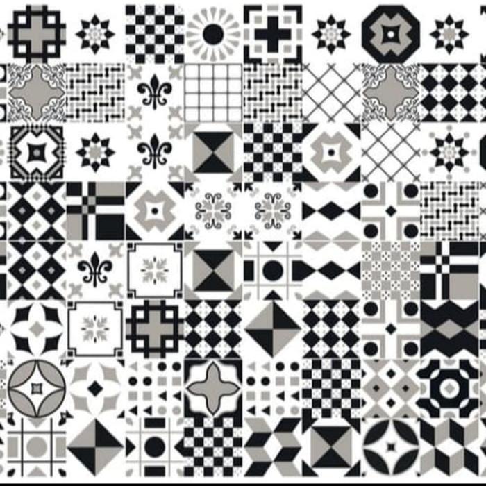 Jual GRANIT LANTAI HITAM PUTIH/KERAMIK LANTAI/GRANIT ROMAN MOTIF ...