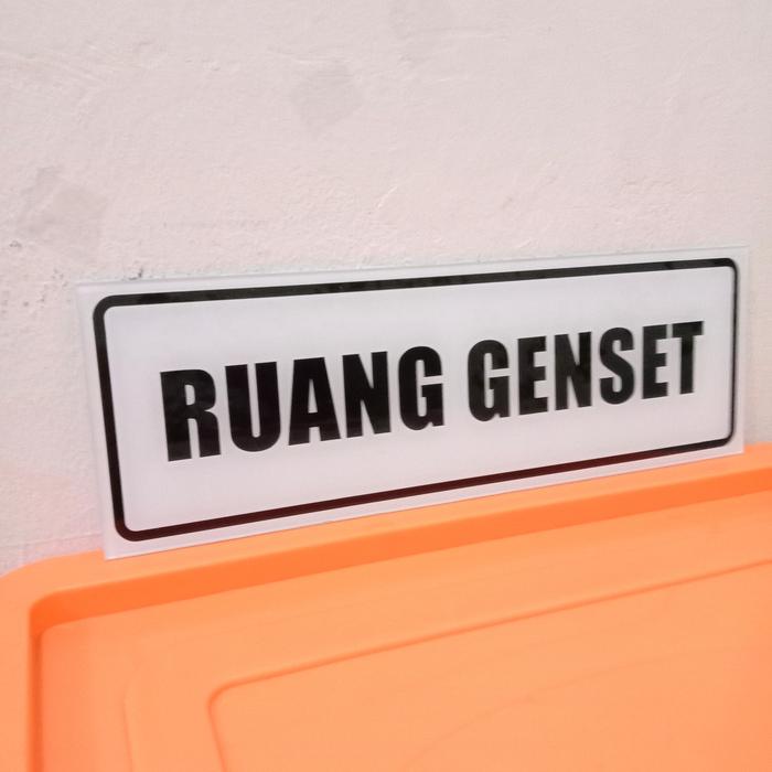 Jual SIGN AKRILIK K3 RAMBU SAFETY RUANG GENSET UKURAN 10X30CM - Jakarta ...