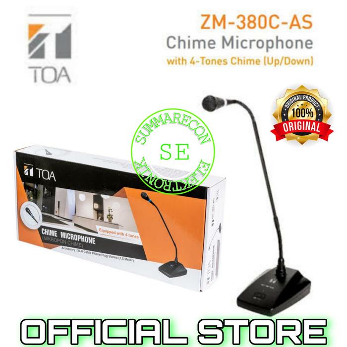 Jual Mic podium toa zm 380c as original mic meja conference with bell ...