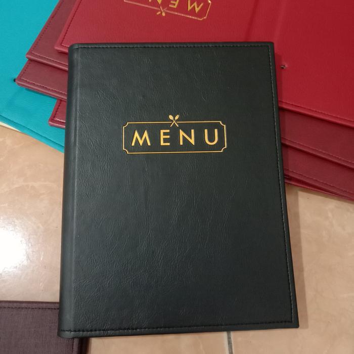 Jual buku menu bahan kulit sintetis logo embos - Kota Bandung - cover ...