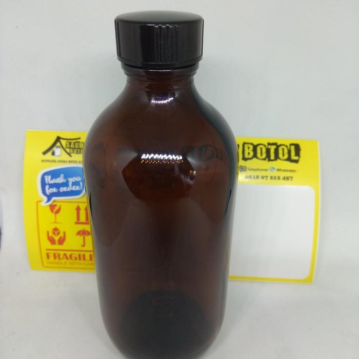 Jual Botol Kaca 200 ml Amber / Cokelat Tutup Ulir Screw Cap - Kab ...