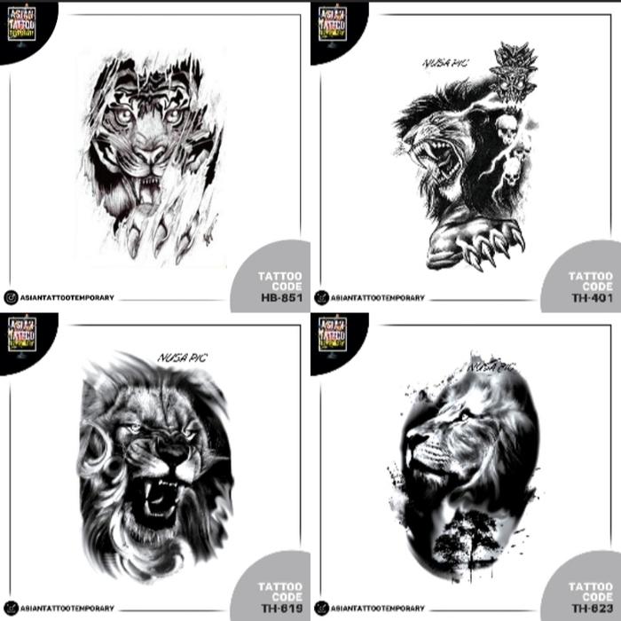 Jual tatto ANTI AIR temporary/tato MACAN ORI/tato tubuh ukuran 14x19cm ...