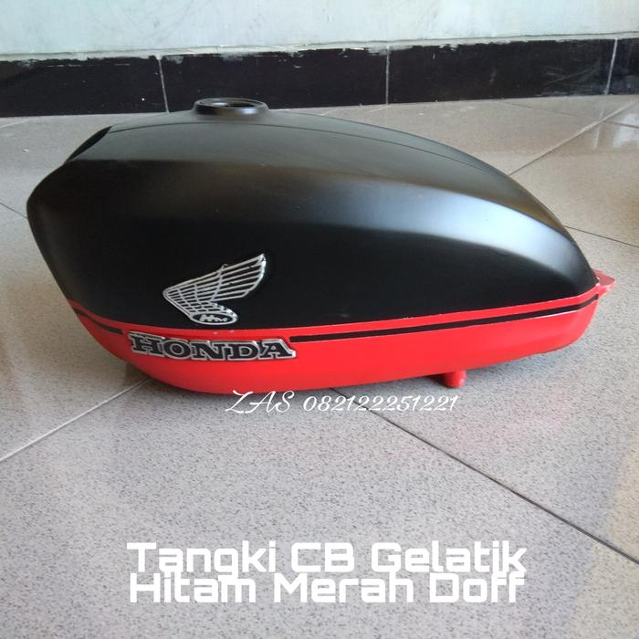 Jual Tangki CB 100 gelatik galvanis hitam merah doff bisa request warna ...