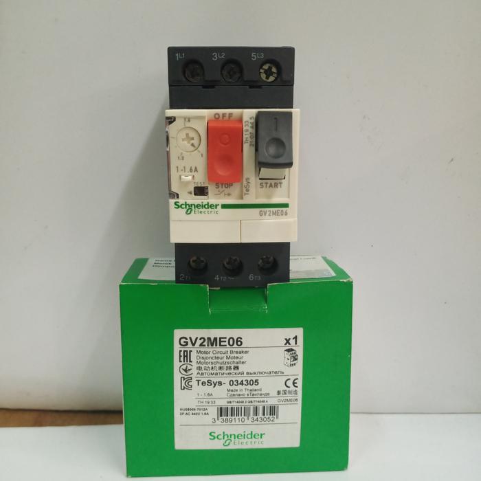 Jual motor sircuit breaker schneider GV2ME06 1-1,6A original - Jakarta ...