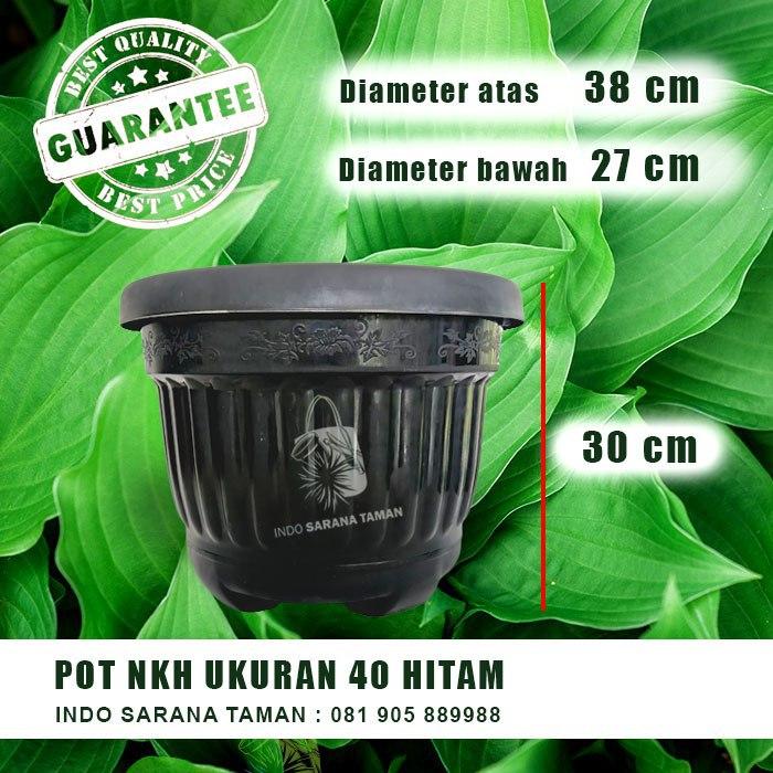 Jual Pot NKH 40 HITAM Pot Bunga Pot Tanaman Pot Plastik Ukuran 40 Hitam ...