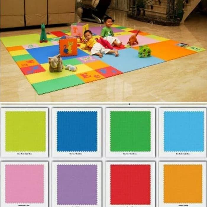 Jual Matras karpet puzzle Evamat Edumats Polos Ukuran besar 60x60 cm KP ...