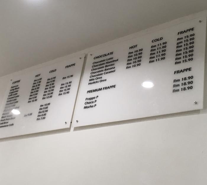 Promo Menu Acrylic Board | Papan Menu Acrylic 80x40 | Custom Menu Board ...