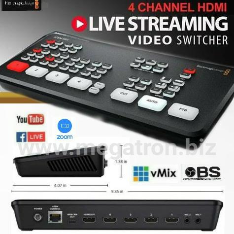 Jual 4-channel Video Mixer + Capture for Live Streaming - ATEM Mini ...