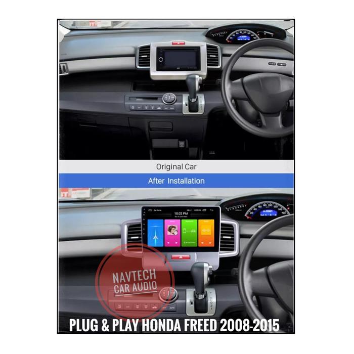 Jual Head unit android 10 inch oem honda freed Tipe Tombol Hazard Bawah ...