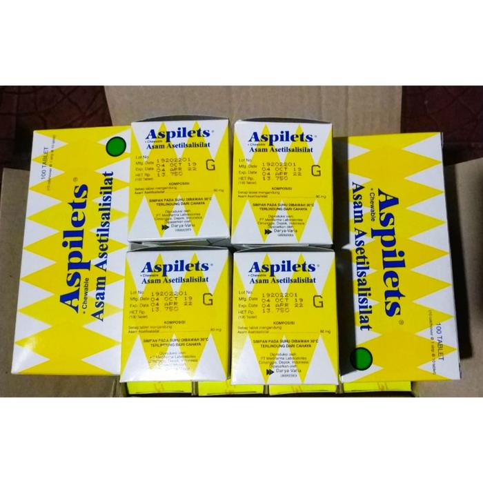 Jual aspilet 100mg - 100 tablet - obat pencegah stroke - darya varia ...