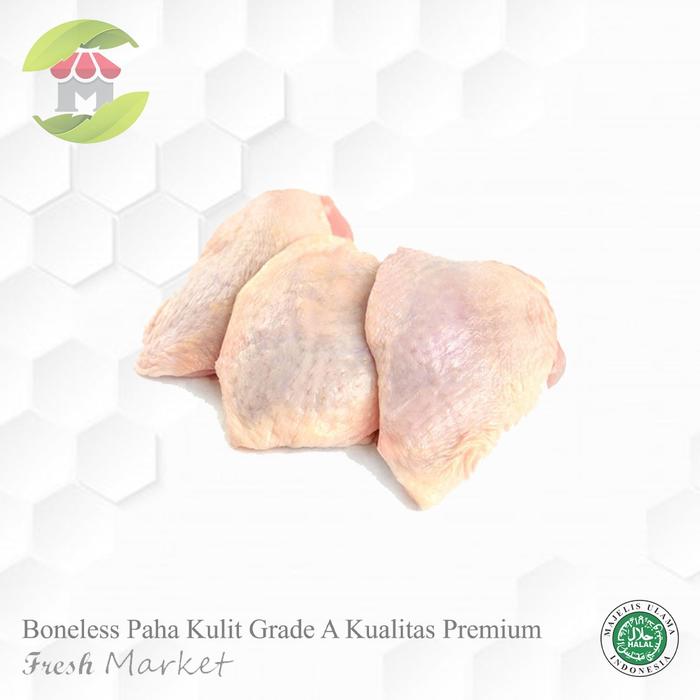 Jual Fillet / Boneless Paha Kulit Ayam 1kg Filet Paha Ayam Kulit ...