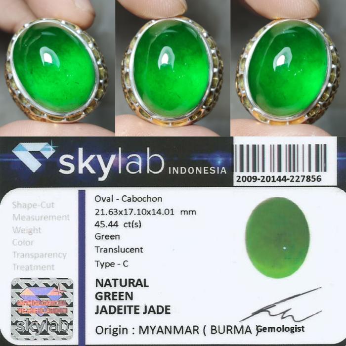 Jual Natural HQ Batu Jadeite Jade Giok Burma Myanmar 45.44 Cts Fresh ...