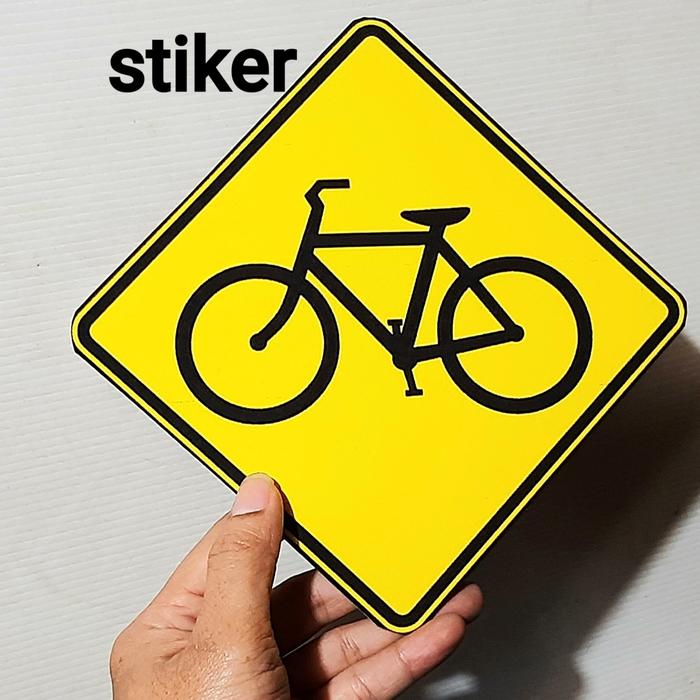 Jual Stiker dinding Rambu lalulintas logo sepeda stiker hiasan - Kota ...