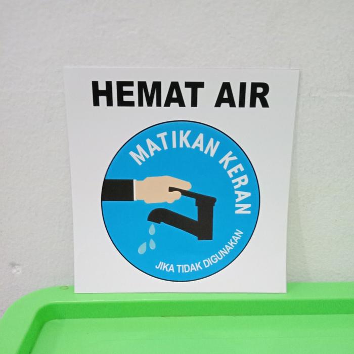 Jual SIGN STICKER LABEL K3 RAMBU HEMAT AIR 15X15CM - Jakarta Barat ...
