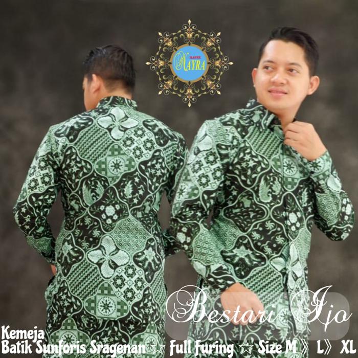 Jual Bestari Ijo Kemeja Batik Solo Panjang Nayra Batiksoloamanah 145. ...