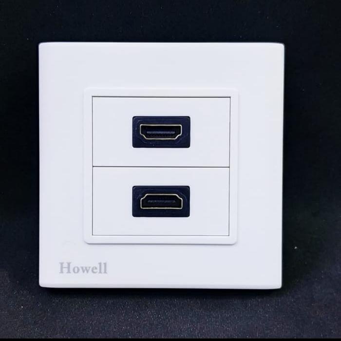 Jual Howell wall Face Plate HDMI Double Port Dinding - Kota Tangerang ...