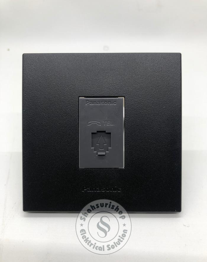 Jual STOP KONTAK OUTLET TELEPON PANASONIC + FRAME HITAM WESJ78019B ...